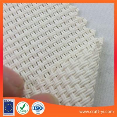 China White PVC Coated Textilene Mesh Fabric 630gsm 2x2 Woven for Outdoor Sunshade Chairs for sale