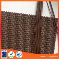 China Brown Textilene Mesh Fabric 580gsm 1.5-2.5m Width PVC Coated Polyester for Outdoor Furniture for sale