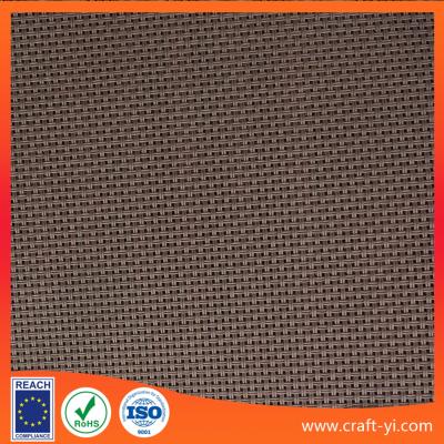 China Brown Textilene Mesh Fabric 580gsm 1.5-2.5m Width PVC Coated Polyester for Outdoor Furniture for sale
