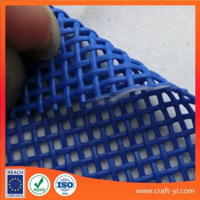 China Textilene Waterproof Mesh Fabric Blue 1x1 Wire Woven 50m Roll Outdoor Shade for sale