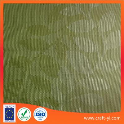 China Double Side Jacquard Weave Textilene Mesh Fabric 200gsm Green Leaves Style for sale