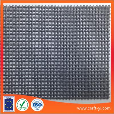China PVC Coated Textilene Mesh Fabric 1x1 Wire Weave Gray 48 Inch Width for sale