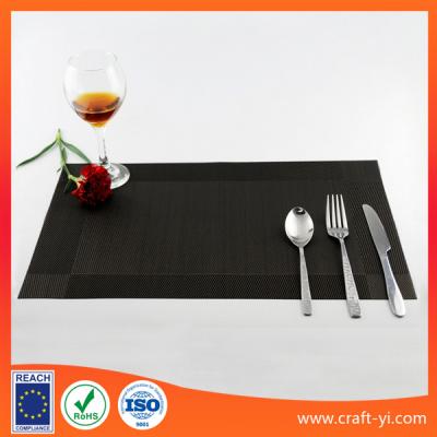 China PVC Textilene Placemats and Coasters Set Reusable Mesh Table Mat 30x45cm for sale