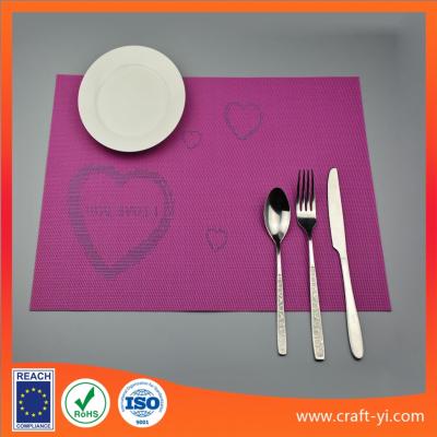 China PVC square Placemats Insulation Mats Coasters Kitchen/Dining Tables mat for sale