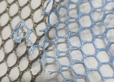 China 100% Polyester Netting Fabric 130gsm 1.5-2.5m Width Gray Blue White Eco-Friendly for sale