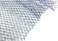 China Silver Diamond Mesh Fabric Composite Hard Mesh Fabric 130gsm 1.5-2.5m Width Christmas Decoration Fabric for sale