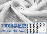China 70D Brocade Ammonia Flocking Mesh Fabric Soft Elastic Nylon Spandex 140gsm for sale