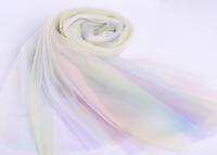 China Rainbow gradient netting clothing mesh polyester fabric knitted mesh fabric for sale