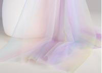 China Rainbow gradient netting clothing mesh polyester fabric knitted mesh fabric for sale