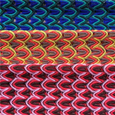 China Polyester Jacquard Mesh Fabric 230gsm 147cm Width for Garment Knitted Breathable Eco Friendly for sale