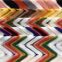 China Knitted Polyester Jacquard Mesh Fabric 230 GSM 1.47m Width Breathable Eco-Friendly for sale