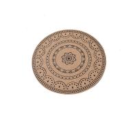 China Round Textilene PVC Coated Dining Table Placemats 38 cm Easy Clean Fireproof Anti UV for sale