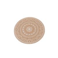 China Round Textilene PVC Coated Dining Table Placemats 38 cm Easy Clean Fireproof Anti UV for sale