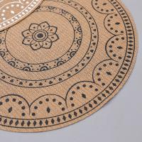 China Round Textilene PVC Coated Dining Table Placemats 38 cm Easy Clean Fireproof Anti UV for sale