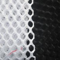 China Polyester Hexagonal Mesh Fabric 130gsm 1.55m Width for Bags Garments Laundry for sale