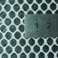 China Polyester Hexagonal Mesh Fabric 130gsm 1.55m Width for Bags Garments Laundry for sale