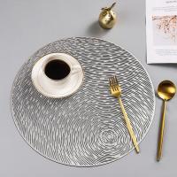 China Textilene Mesh Placemats 38.5 cm Square Fireproof Anti UV Oilproof Reusable Dining Table Mats for sale