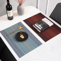 China Textilene Mesh PVC Placemats 30x45cm Heat Resistant Anti UV Oilproof Reusable Table Mats for Hotel Restaurant for sale