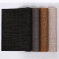 China Woven Textilene Placemats 30x45cm Fireproof Anti-UV PVC Coated Dining Table Mats for sale