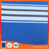 China Blue White Stripe 2x1 Textilene Mesh Fabric 680gsm Outdoor Chair Sunscreen for sale