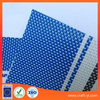 China Blue White Stripe 2x1 Textilene Mesh Fabric 680gsm Outdoor Chair Sunscreen for sale