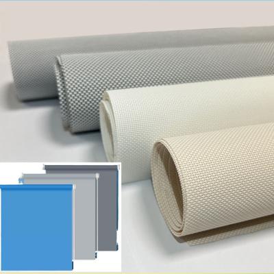 China PVC Coated Anti-UV Sunscreen Fabric 420gsm for Interior Curtain and Outdoor Sunshade for sale