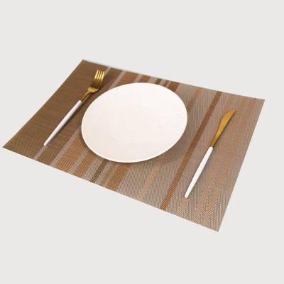 China PVC Textilene Placemat 30x45cm Heat Resistant Non-Slip Table Mat for sale