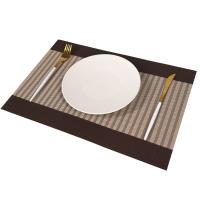 China Textilene Mesh Fabric Placemat 30x45cm PVC Coated Fireproof Anti-UV Oilproof Reusable Table Mat for sale