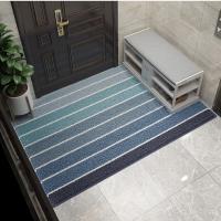 China Indoor Outdoor Dirt Scraping Mud Waterproof Mat Chenille Silk Non-Slip Door Mat 40x60cm 50x70cm for sale