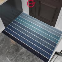 China Indoor Outdoor Dirt Scraping Mud Waterproof Mat Chenille Silk Non-Slip Door Mat 40x60cm 50x70cm for sale
