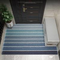 China Indoor Outdoor Dirt Scraping Mud Waterproof Mat Chenille Silk Non-Slip Door Mat 40x60cm 50x70cm for sale