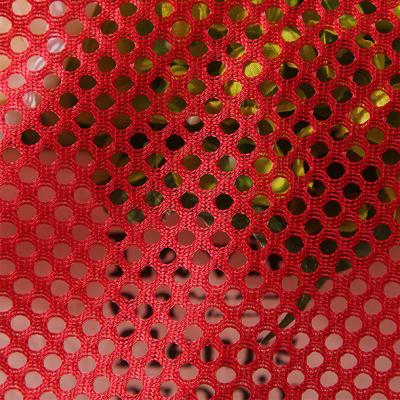 China 100D Polyester Warp Knitted Mesh Fabric 100gsm 1.6m Width for Mountaineering Clothing Lining for sale