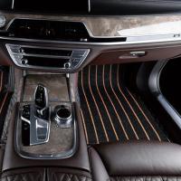 China Custom Waterproof Non-Slip Textilene Car Mats 30% Polyester 70% PVC Easy Clean Auto Floor Mats for sale