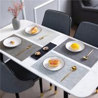 China Textilene Mesh Placemats 30x45cm Thermal Insulation Oilproof PVC Coated Eco-Friendly for sale