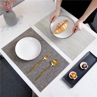 China Textilene Mesh Placemats 30x45cm Thermal Insulation Oilproof PVC Coated Eco-Friendly for sale