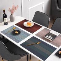 China Textilene Mesh Table Mats 30x45cm Thermal Insulation Oilproof Placemats for Dining Table for sale