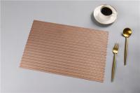 China PVC Coated Textilene Placemats 30x45cm Thermal Insulation Oilproof Kitchen Table Mats for sale