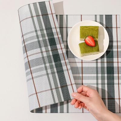 China Food Grade Textilene Placemats 30x45cm Easy Clean PVC Coated Table Mats for sale