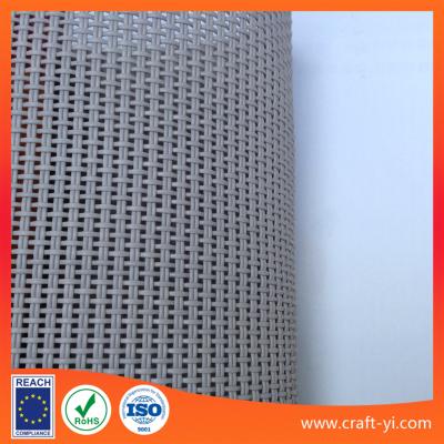 China Gray Textilene 2x1 Mesh Fabric PVC Coated Polyester for Outdoor Furniture for sale