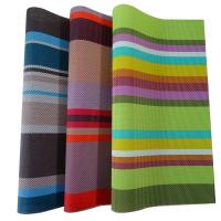 China Blue White Stripe 2x1 Textilene Mesh Fabric 530gsm Outdoor Chair Sunscreen for sale