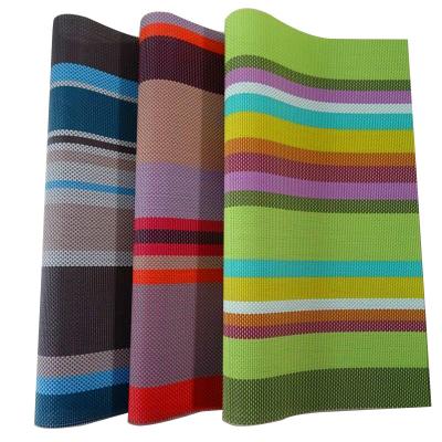 China Blue White Stripe 2x1 Textilene Mesh Fabric 530gsm Outdoor Chair Sunscreen for sale