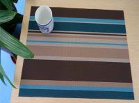 China Blue White Stripe 2x1 Textilene Mesh Fabric 530gsm Outdoor Chair Sunscreen for sale