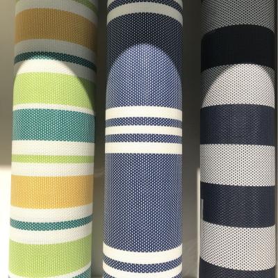 China Outdoor UV Textilene 2x1 Mesh Fabric 530gsm PVC Coated HDPE Sun Proof Breathable for sale
