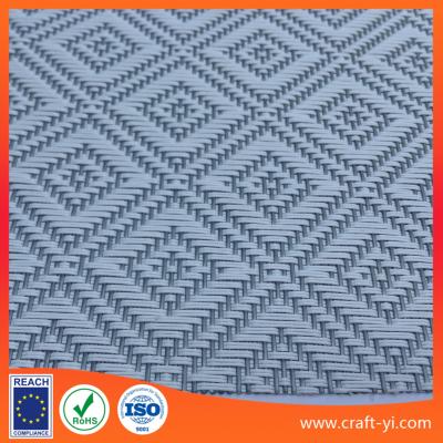 China TEXTILENE Wicker Jacquard Weave Outdoor Furniture Fabric 70% PVC 30% Polyester 620gsm for sale