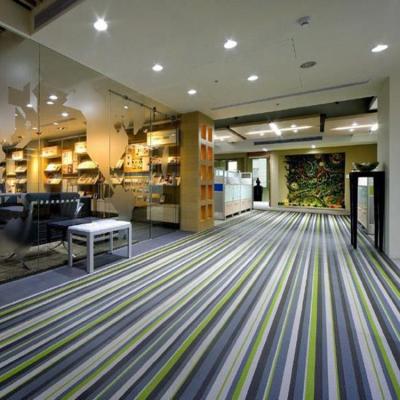 China Customizable Fireproof Wearproof Hotel Hall Carpet 40x60cm PVC Coated Polyester for sale