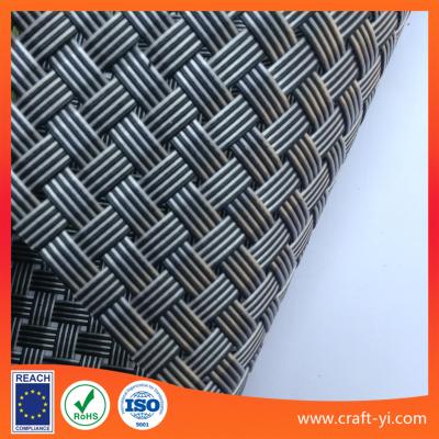 China Black White Chequered 8x8 Textilene Mesh Fabric 720gsm PVC Coated Polyester Weave for sale
