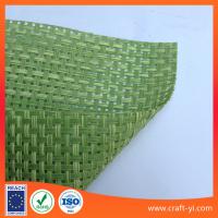 China Light Green Textilene Mesh Fabric 4x4 Woven 750gsm PVC Coated Polyester for Outdoor Furniture for sale