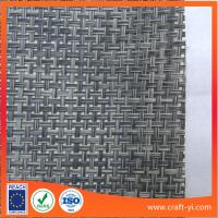 China Gray Light Gray Textilene Mesh Fabric 4x4 Woven 750gsm PVC Coated Polyester for sale