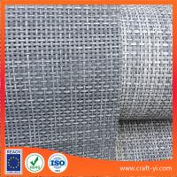 China Gray Light Gray Textilene Mesh Fabric 4x4 Woven 750gsm PVC Coated Polyester for sale