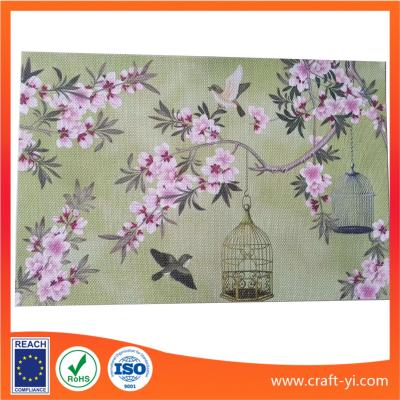 China Custom Printed Textilene Fabric Heat Insulation Table Mat Coasters 30x45cm for sale